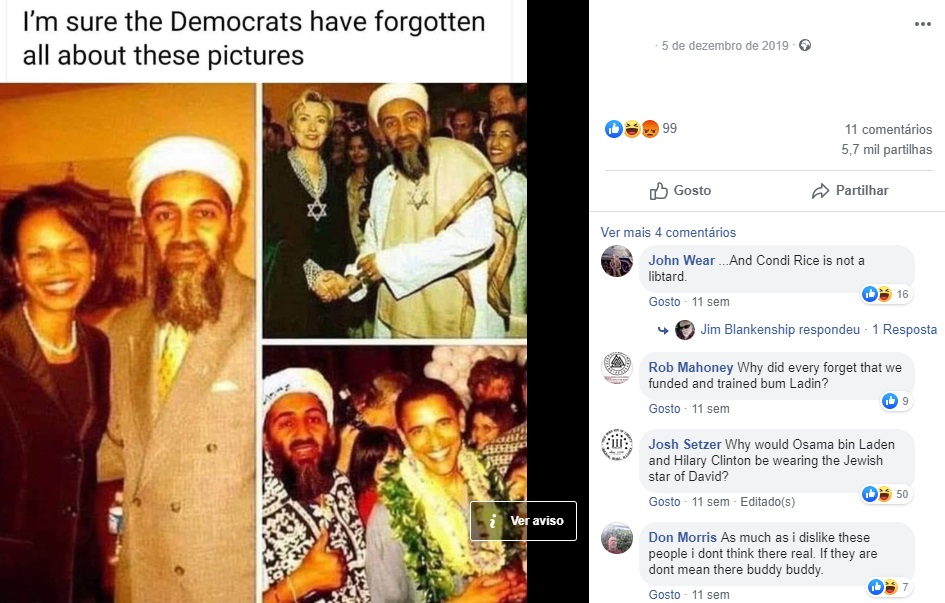 Bin Laden foi fotografado com Hillary Clinton, Barack Obama e ...