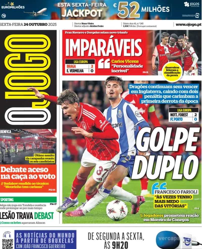 O debate final das eleições do Benfica e a derrota do FC Porto em ...