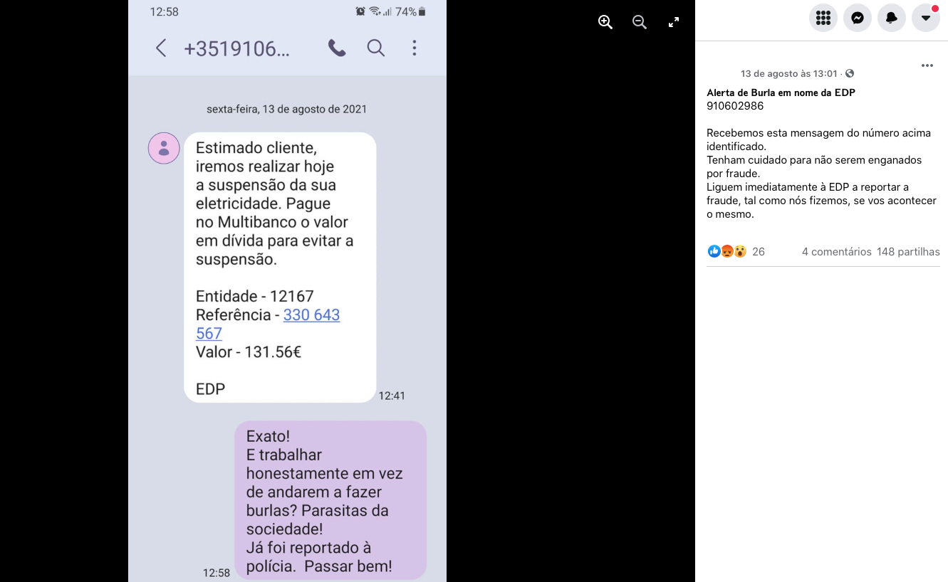 Estão a ser remetidas mensagens fraudulentas em nome da EDP para ...